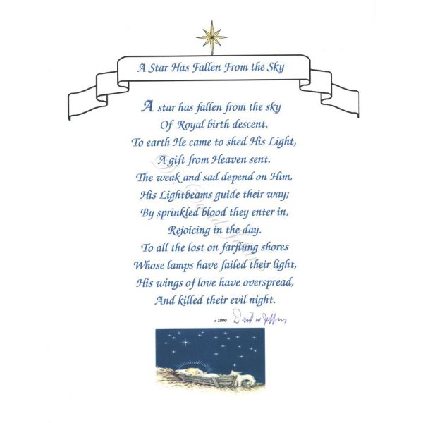 A Star Has Fallen From The Sky – Graphic Print | DrDavidJeffares.com